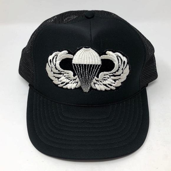 Vintage | Accessories | Vintage Airborne Paratrooper Snap Back Trucker ...